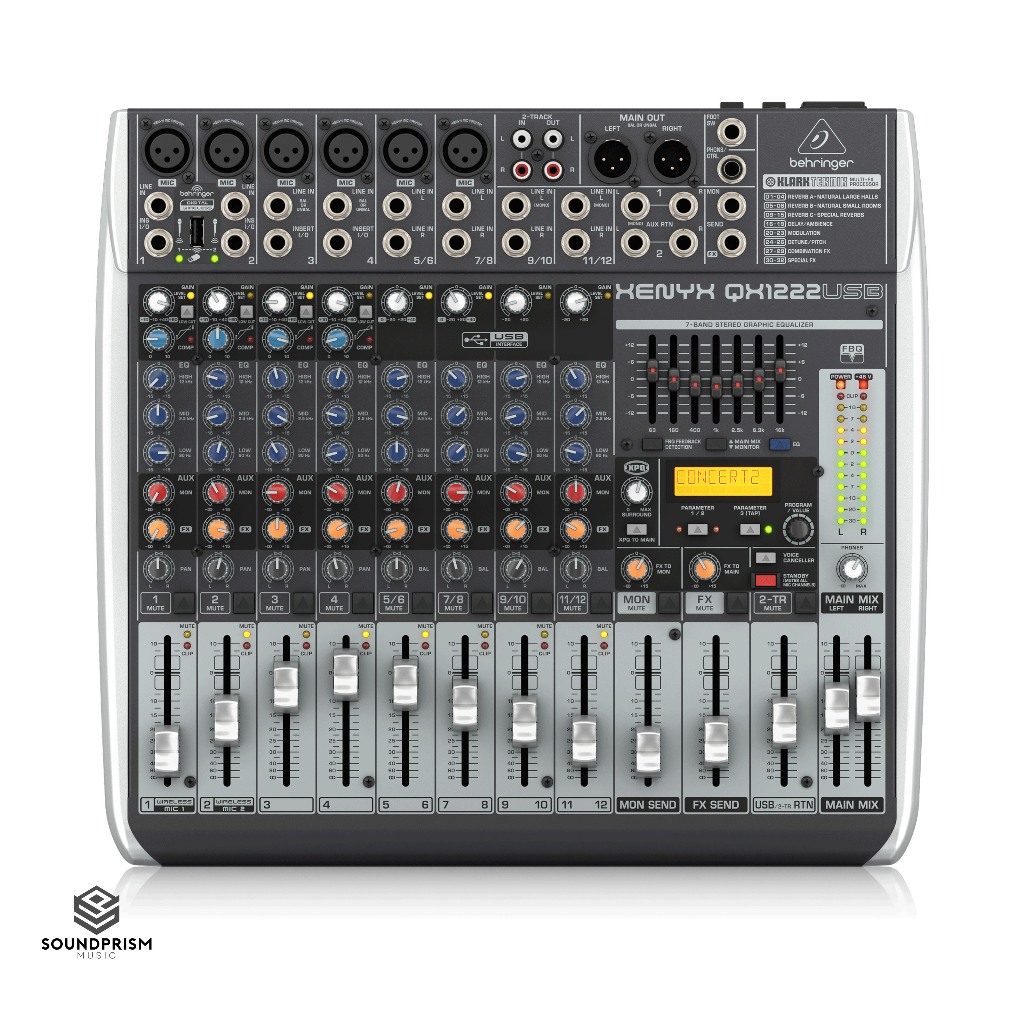 Behringer QX1222USB Premium 16-Input 2/2-Bus Mixer with XENYX Mic ...
