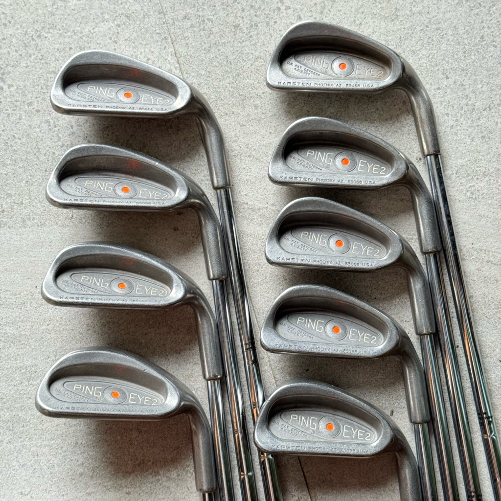 PING EYE 2 Karsten Orange Dot 3-9-W-S Golf Iron Set Steel Shaft Vintage ...