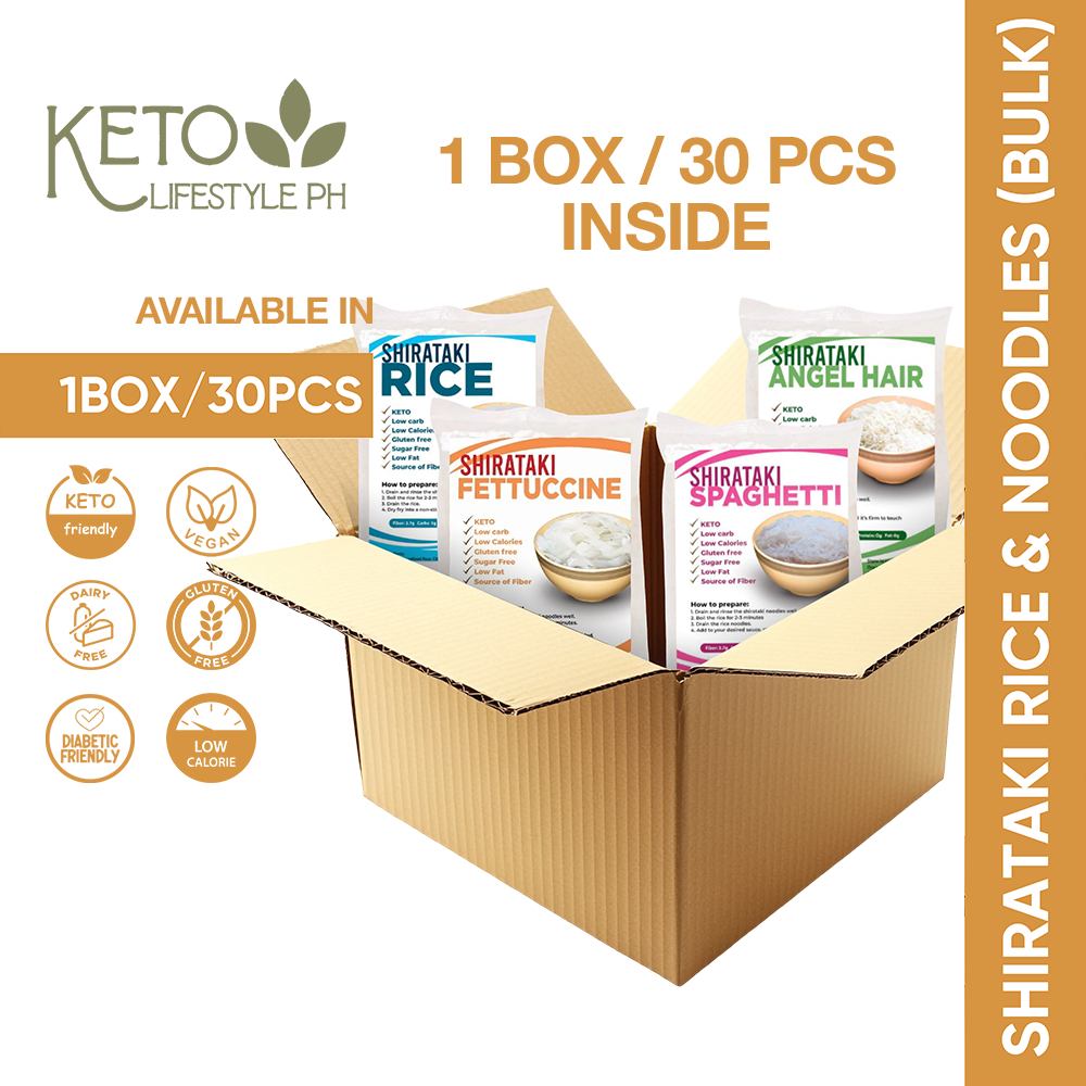 Shirataki Rice and Noodles 1 BOX/30 Packs (WHOLESALE PRICE) | Shopee ...