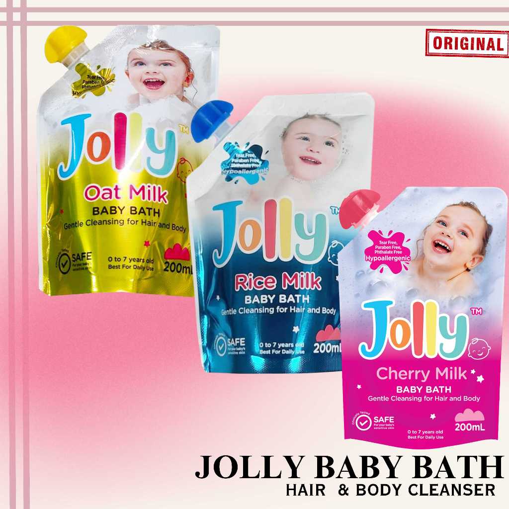 Jolly Baby Bath Rice Milk Oath Milk and Cherry Milk Hair Body Bath ...