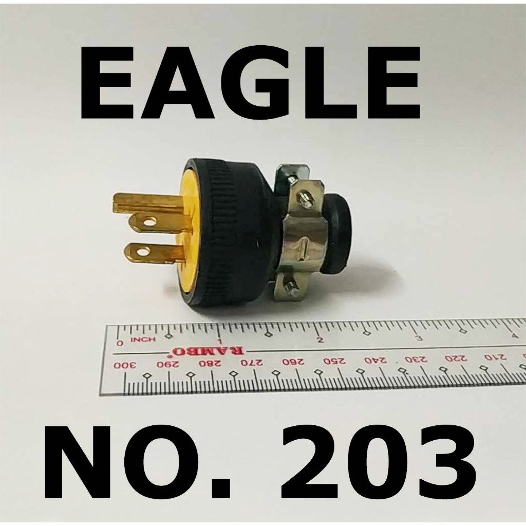 DABAWENYO EAGLE MALE PLUG == NO. 203 HEAVY DUTY PARALLEL GROUNDING 3 ...