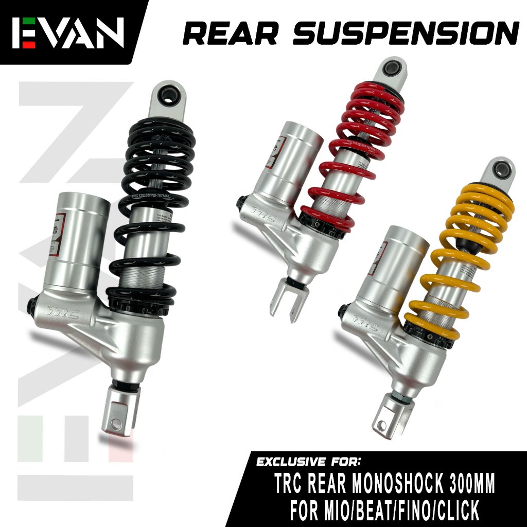 EVAN ph TRC Racing 300mm Monoshock for Yamaha Mio/Beat/Fino/Click ...