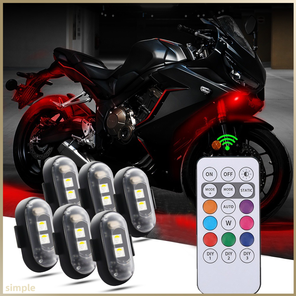 Remote RGB Led Aircraft Strobe lights Motorcycle Lights LED Flash ...