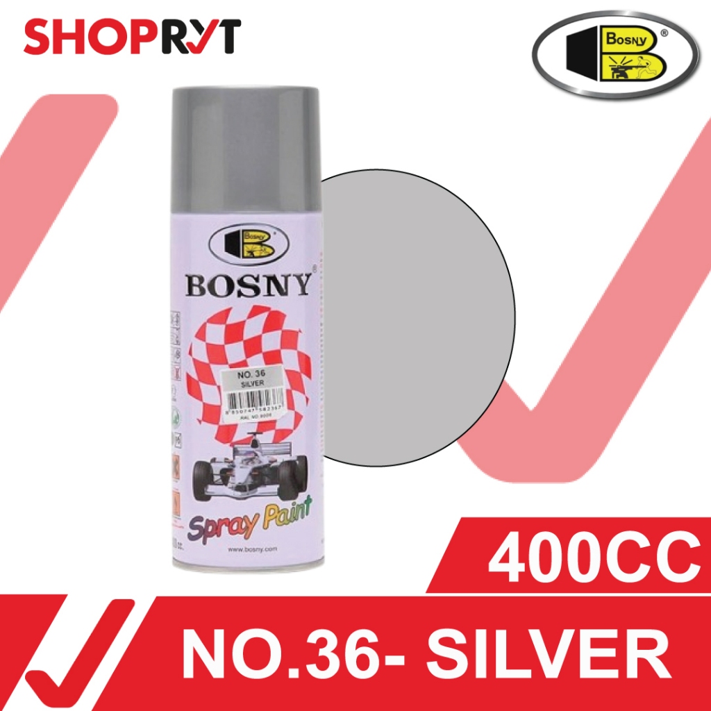 Bosny Acrylic Spray Paint #36 Silver - Premium Quality Fast Drying ...
