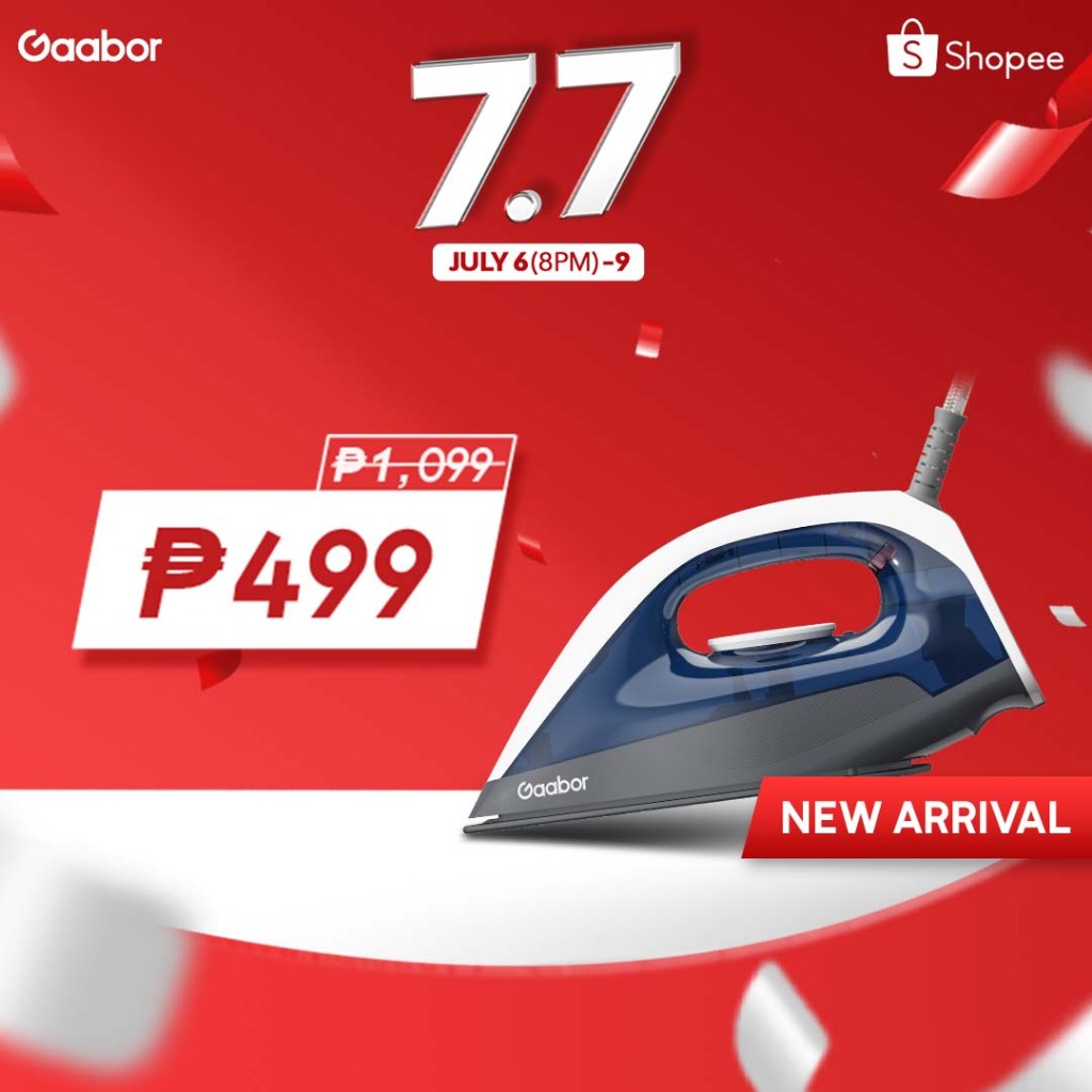 Gaabor 1200W Electric Iron with Temperature Control Teflon Soleplate ...