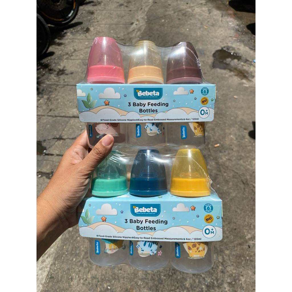 Bebeta 4oz feeding bottle with measuring cap #312 3pcs perpack | Shopee ...