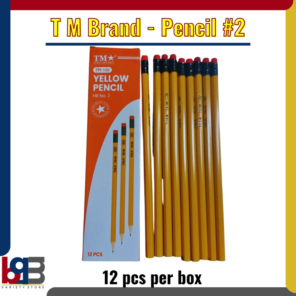 TM Yellow Pencil #2- Sold per Box (12 pieces per box) | Shopee Philippines