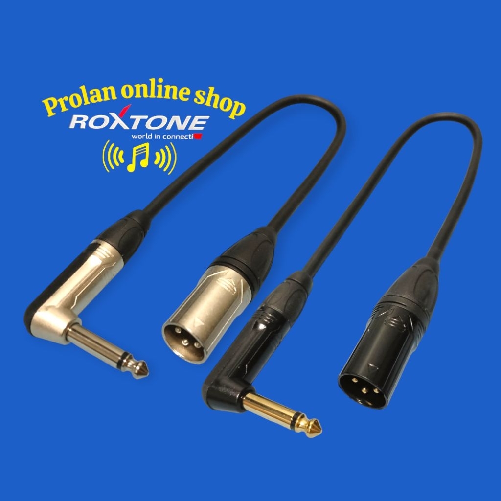 Roxtone Right Angle PL Jack Mono to XLR Male (black/Silver ) | Shopee ...