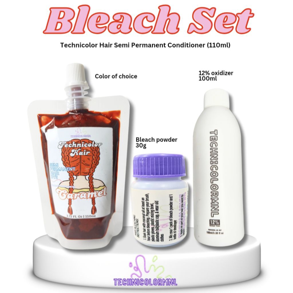 Technicolor Hair Semi Permanent Bleach Set | Shopee Philippines