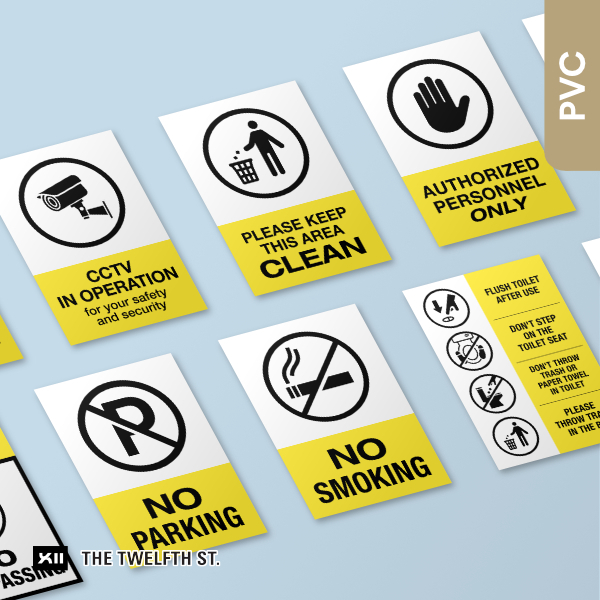 The Twelfth St. PVC Signage (Medium) | Warning Safety Reminder Notice ...