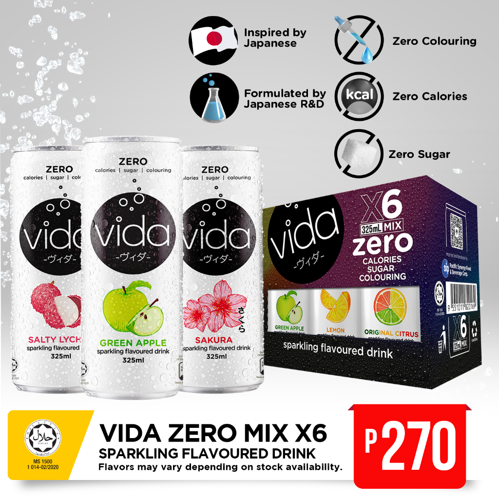 VIDA ZERO MIX 325MLx6 | Shopee Philippines