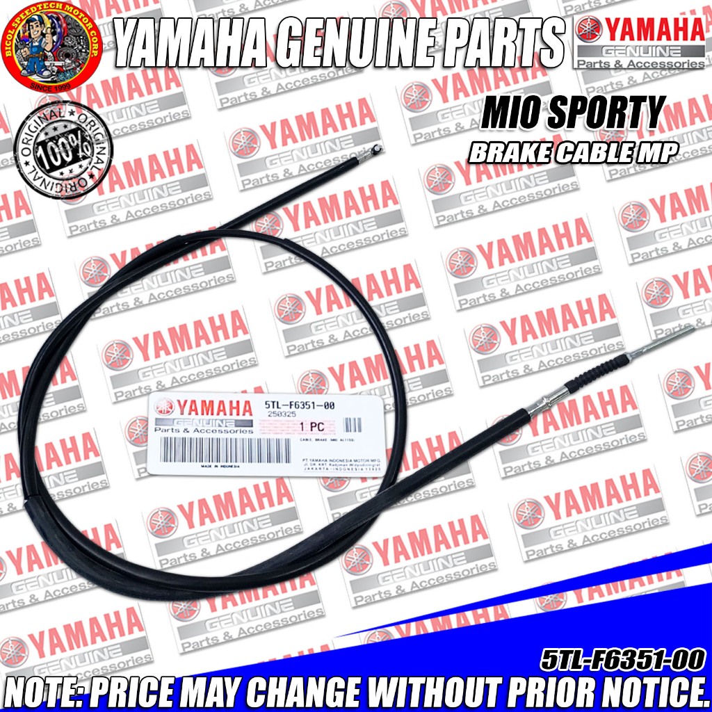 MIO SPORTY BRAKE CABLE MP YAMAHA GENUINE PARTS (5TLF63510000) | Shopee ...