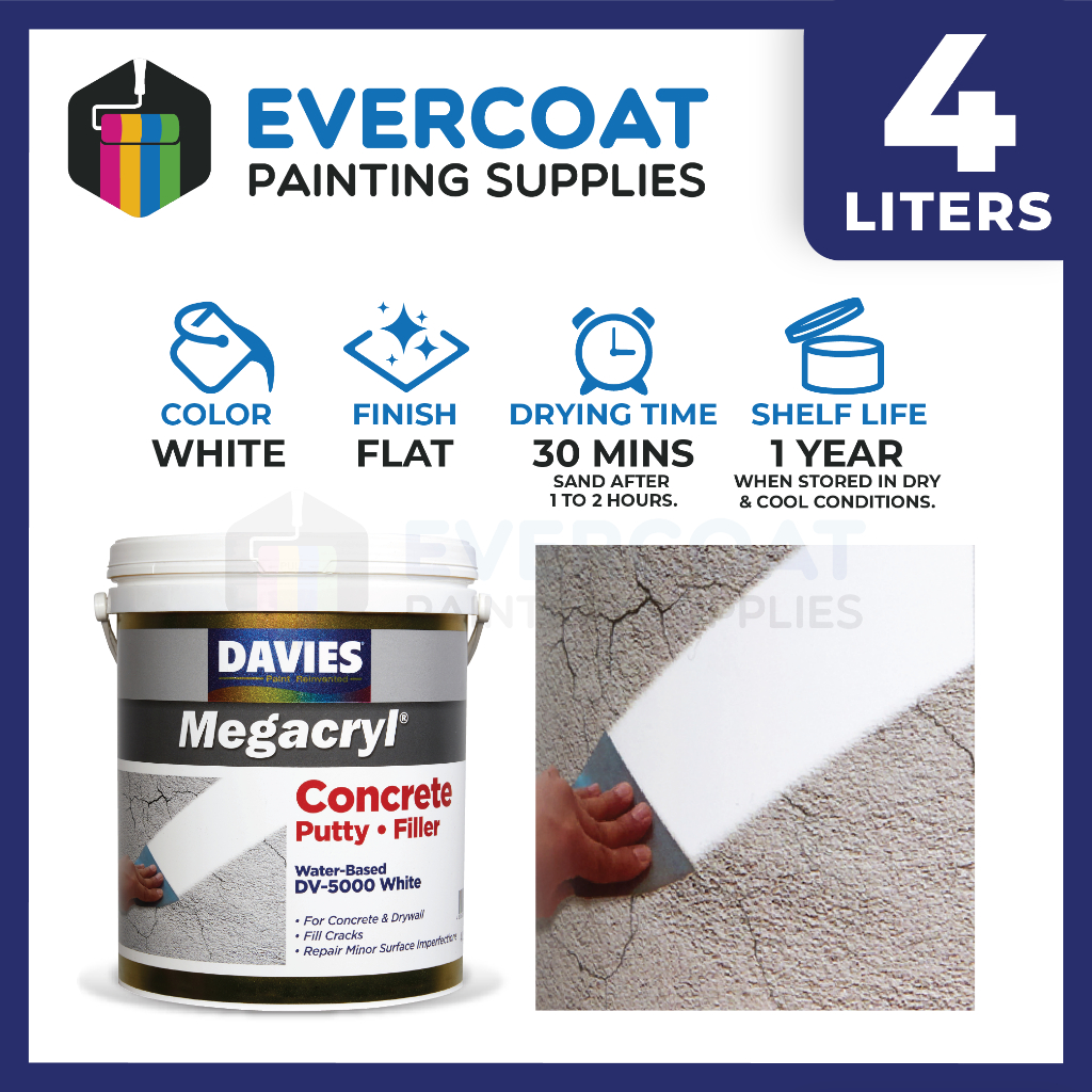 Davies Pants White Concrete Putty & Filler 4-Liters | Shopee Philippines
