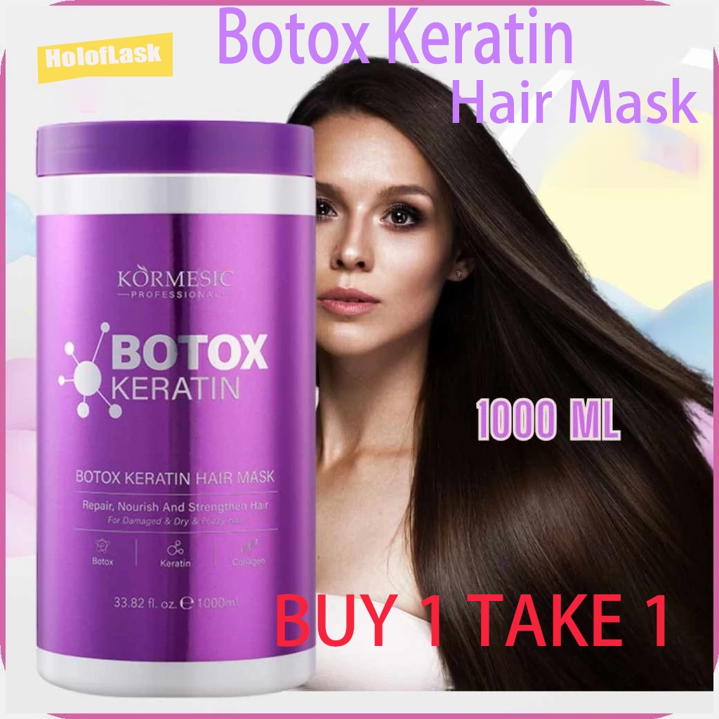 1000ML kormesic Botox Keratin Hair Treatment Mask Collagen ...