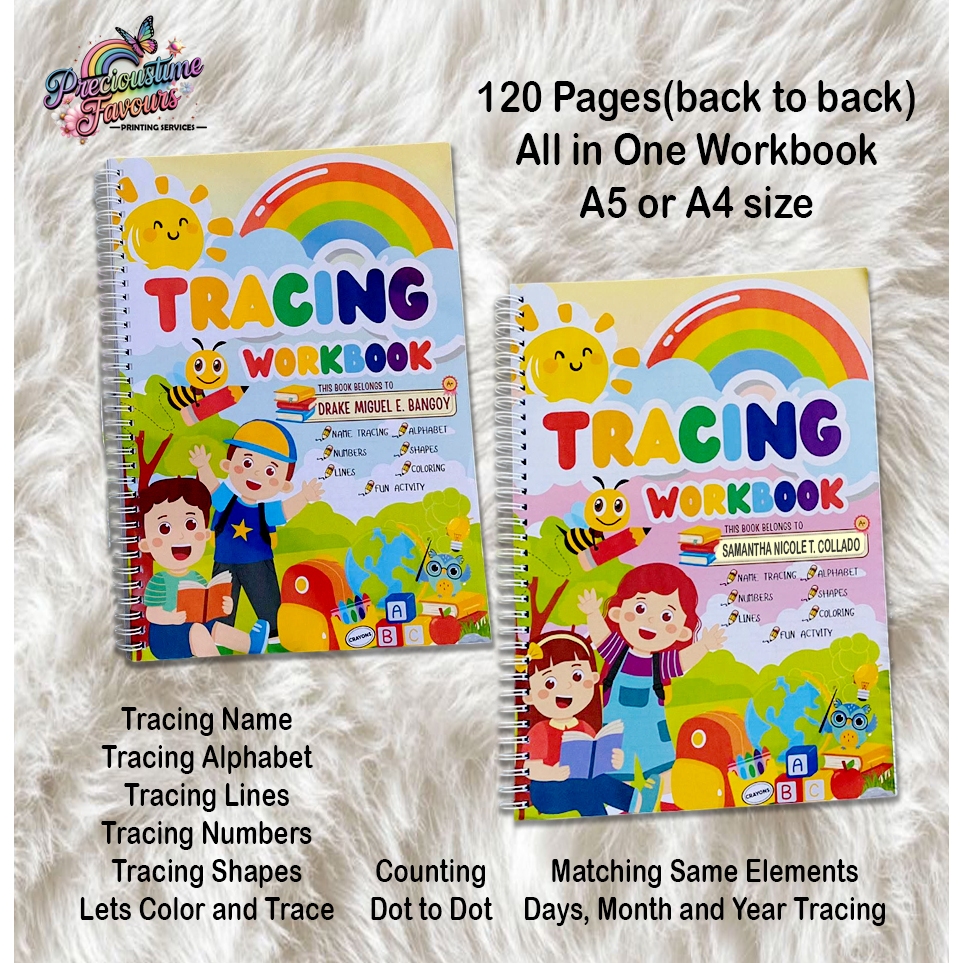 Tracing Workbook for Kids/Personalized Tracing Name, Numbers,Alphabet ...