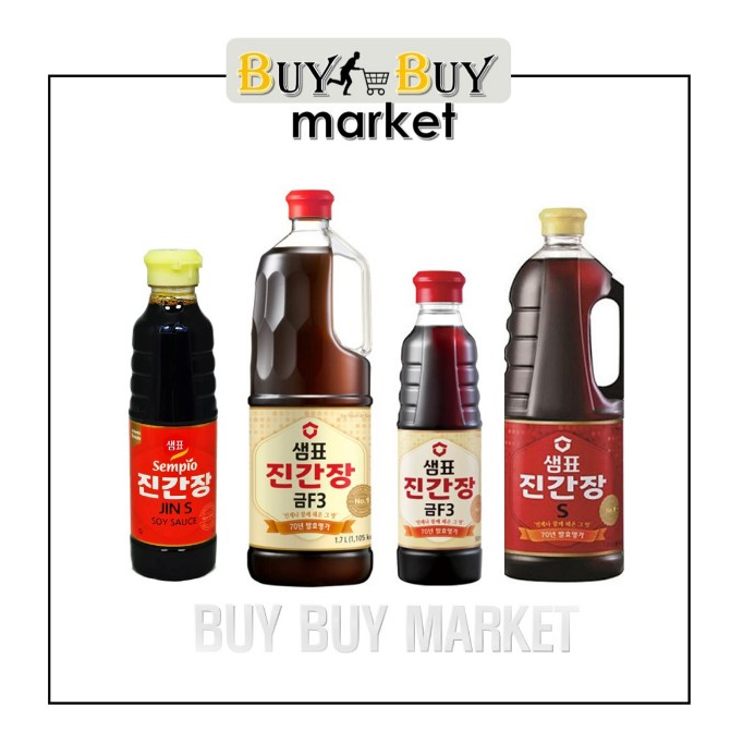 Sempio Soy Sauce ( Jinganjang S or GoldS or F3 ) 500ml~1.7L | Shopee ...
