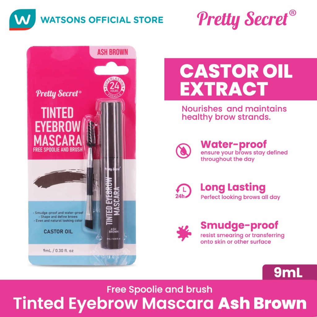 PRETTY SECRET Tinted Eyebrow Mascara 9ML- Ash Brown | Shopee Philippines
