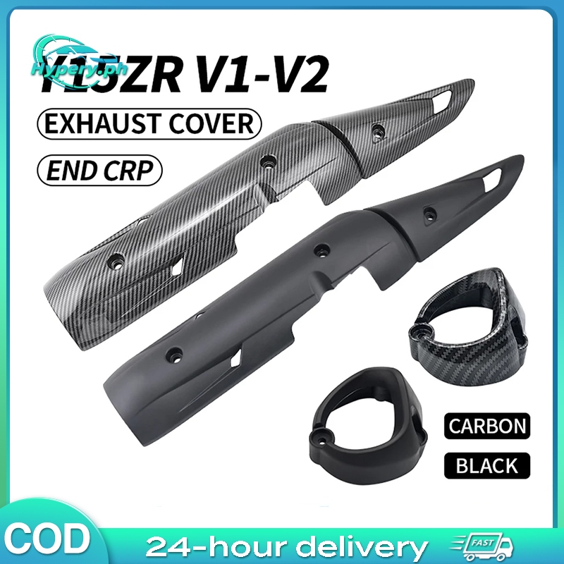 Y15ZR V1 V2 Exhaust Pipe Cover Ekzos Cover Carbon Black End Cap Y15 ...