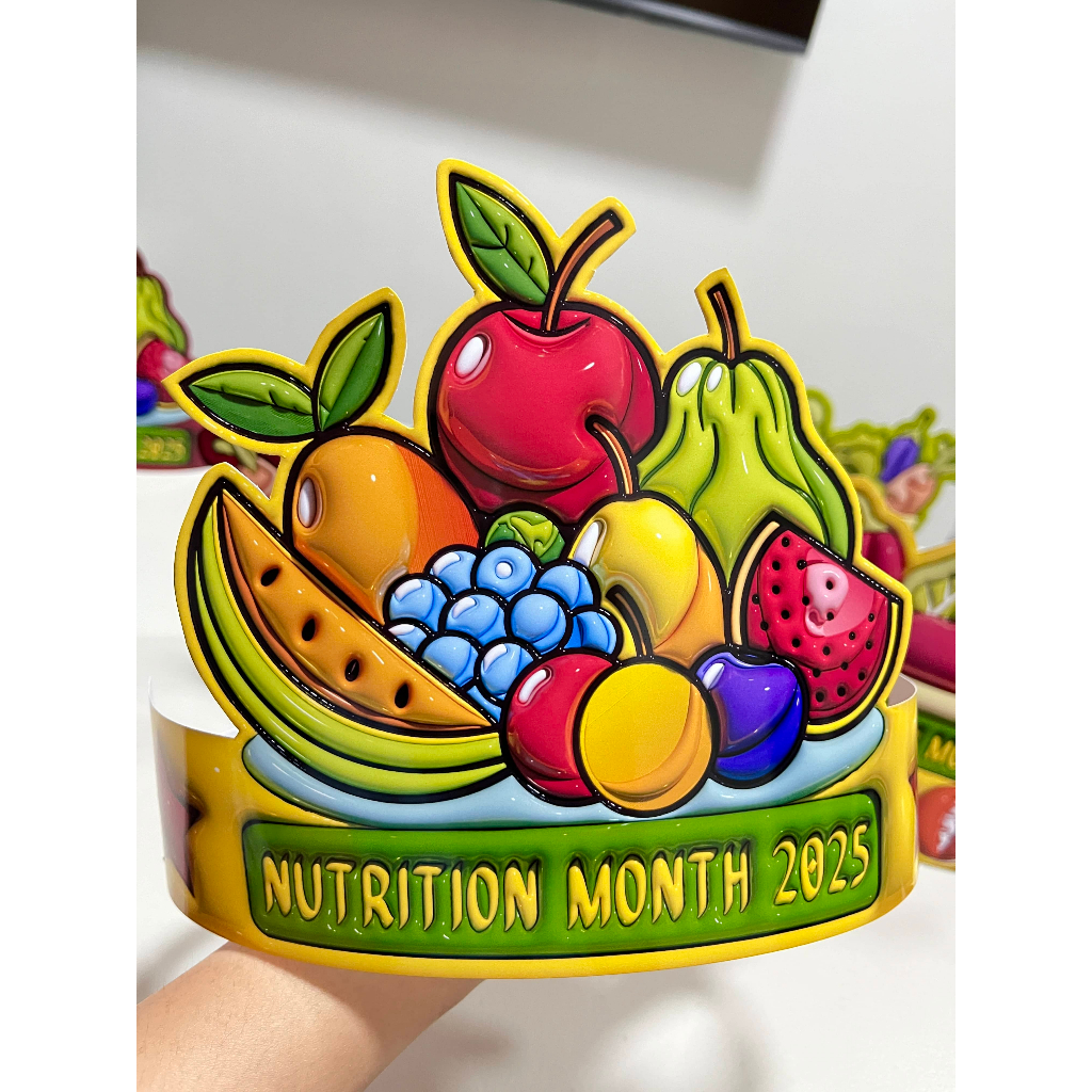 3D Nutrition Month Head Dress 300gsm makapal (glossy or matte) | Shopee ...