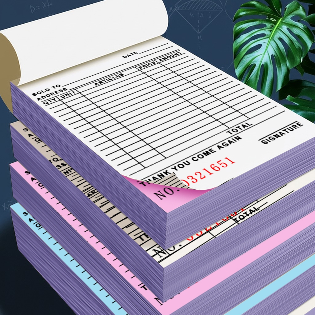 50/60 Pages Carbonized Resibo Receipt With Carbon Duplicate/Triplicate ...