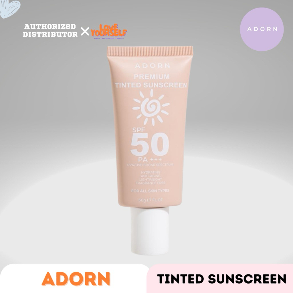 Adorn Premium Tinted Sunscreen SPF 50 PA+++ Hydrating, Anti-Aging ...