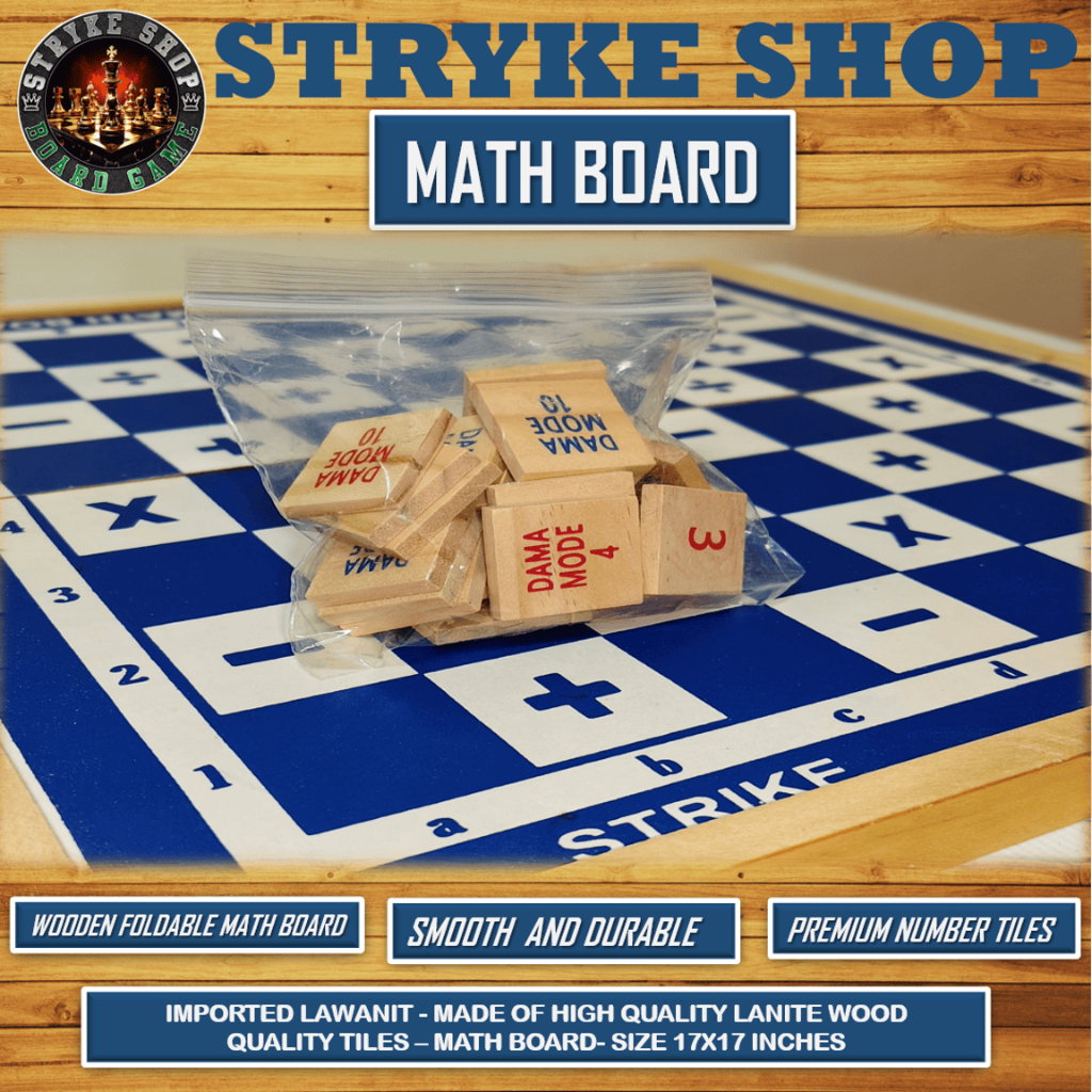 Premium Wooden Damath Board – Educational Math & Strategy Game ...