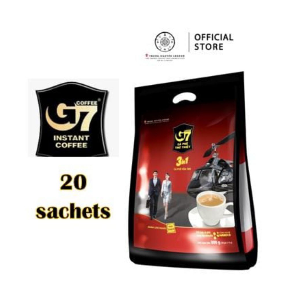 Trung Nguyen 20 rectangular sachets G7 Instant Coffee 3in1 Ca Phe Thu ...