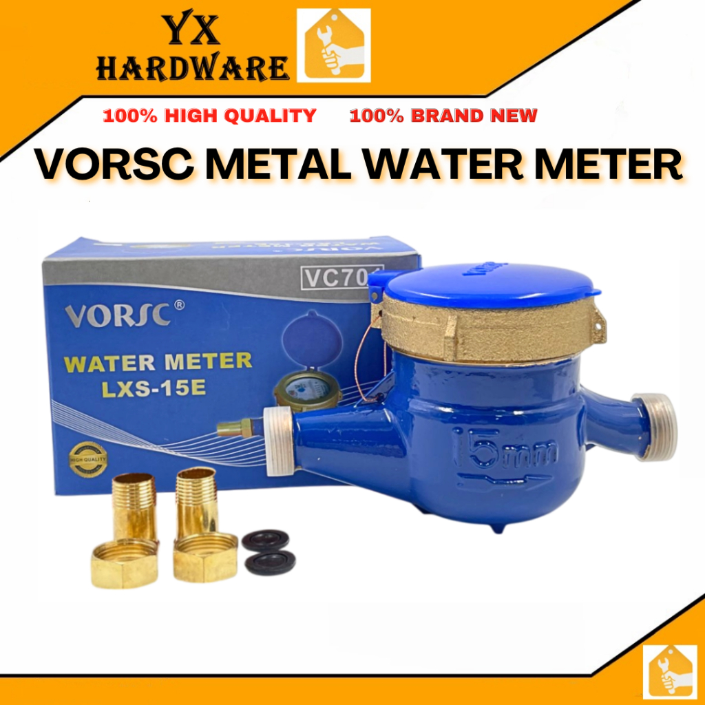 VORSC Metal Heavy Duty Water Meter Anti Magnetic 1/2 Household Water Sub Meter LXS 15E | Shopee ...