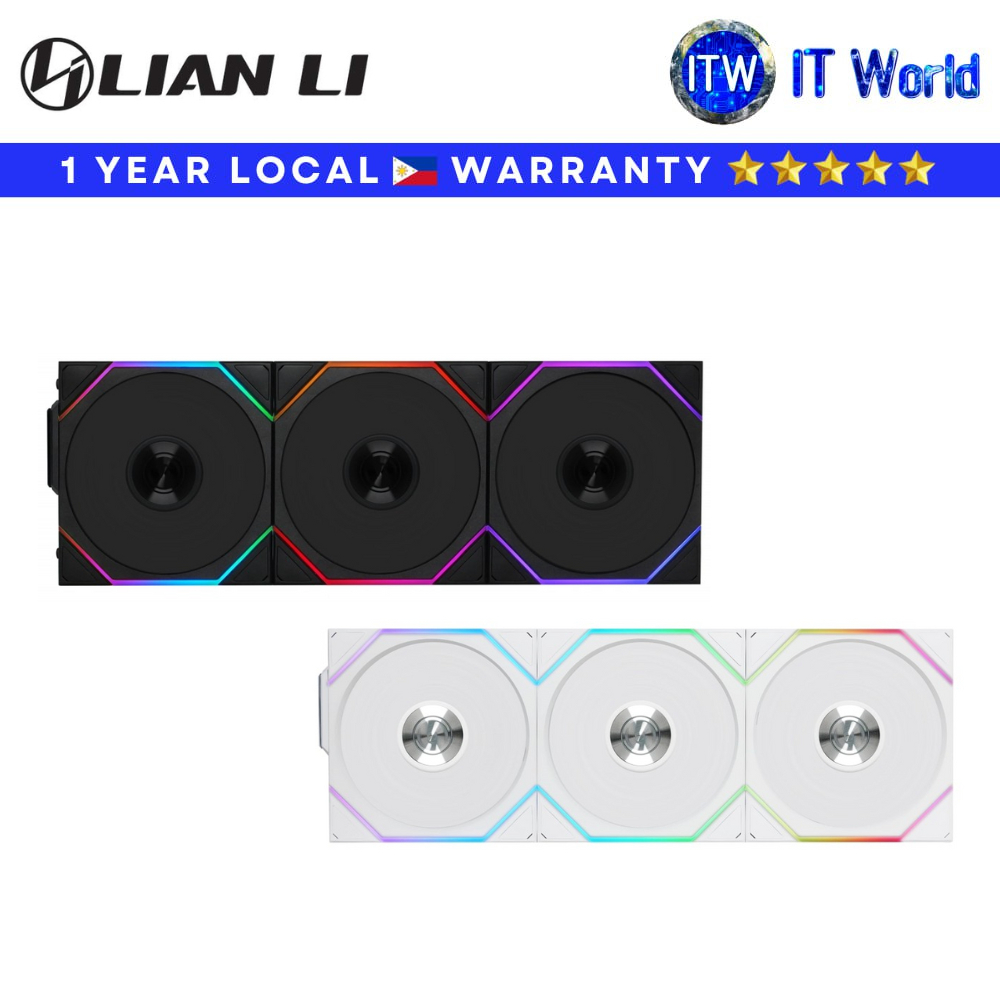 Lian li Computer PC Fan 3x120mm UNI FAN TL Wireless RGB Case Fan (Black ...