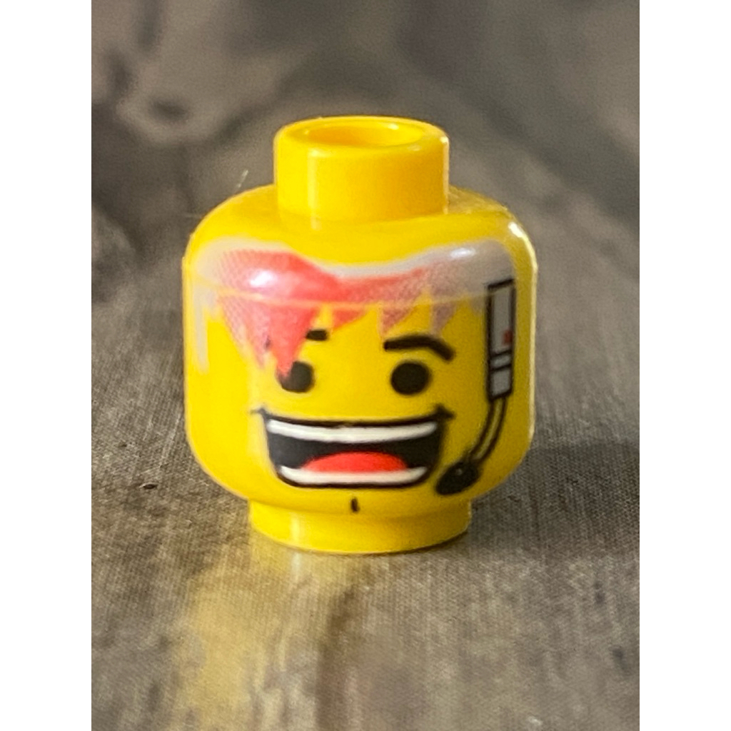 LEGO Minifigure, Head - Headset, Chin Dimple, Open Mouth Smile w/ Teeth ...