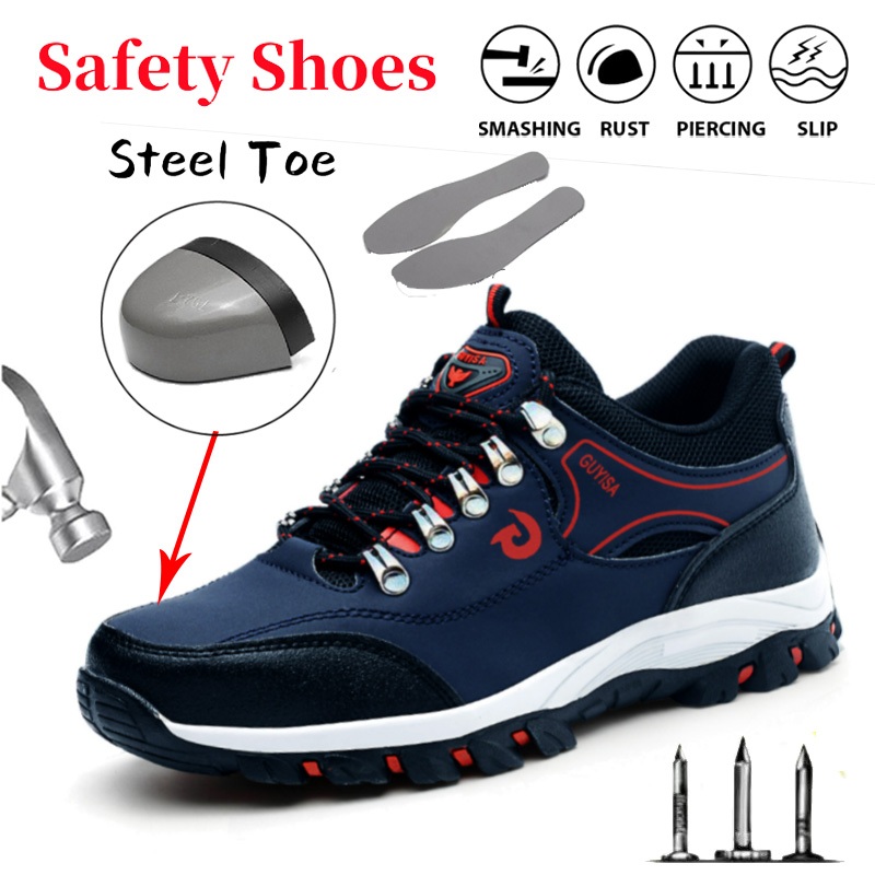 【Steel Toe】COD Safety Shoes Steel Toe Cap Men Anti-Smash Anti-Puncture ...