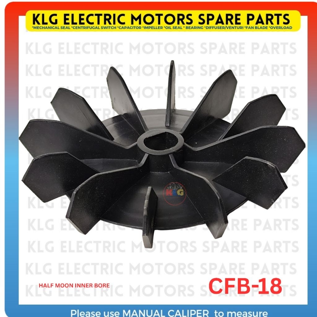 Water pump fan blade 14mm half moon CFB18 x120outside 12b | Shopee ...