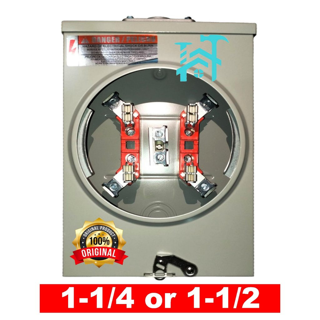 RECTANGULAR METER ELECTRICAL BASE HEAVY DUTY 4 OR 5 JAWS 1-1/4" or 1-1/ ...