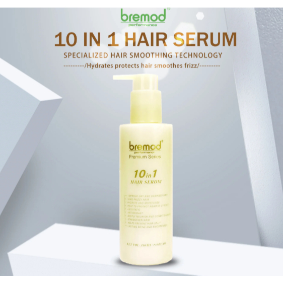 BREMOD 10 in 1 HAIR CREAM SERUM 210ML !! ANTI HAIR FRIZZ !! | Shopee ...
