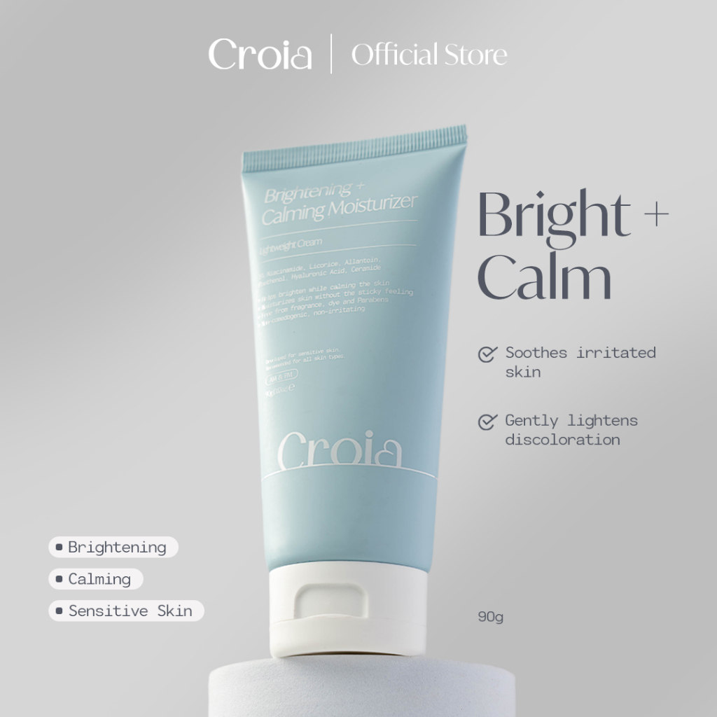 Croia Brightening + Calming Moisturizer 90g - [ Brightening | Calming | Sensitive Skin | Oily ...
