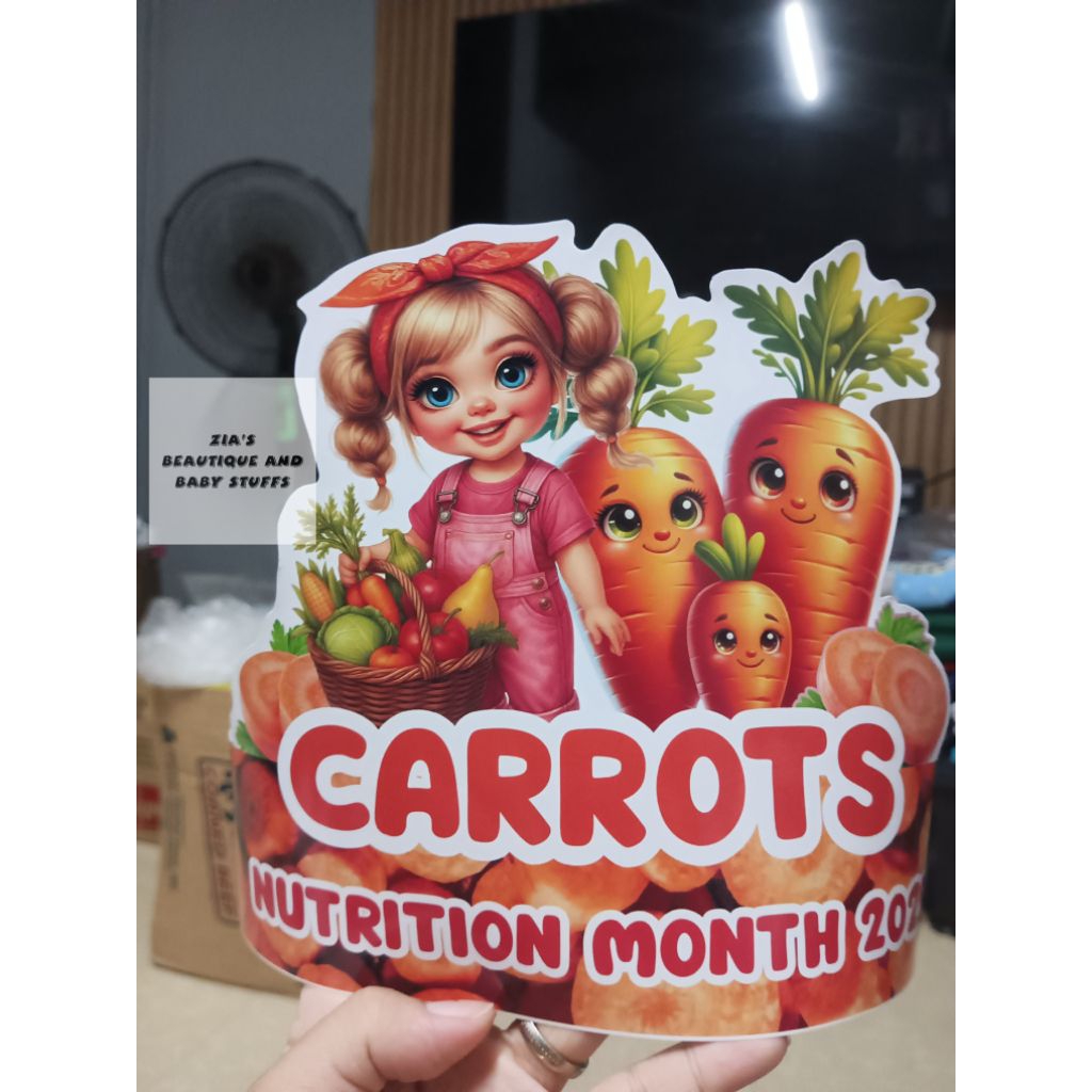 Nutrition Month Hat ( Head Dress ) with free Dual sided Tape | Shopee Philippines