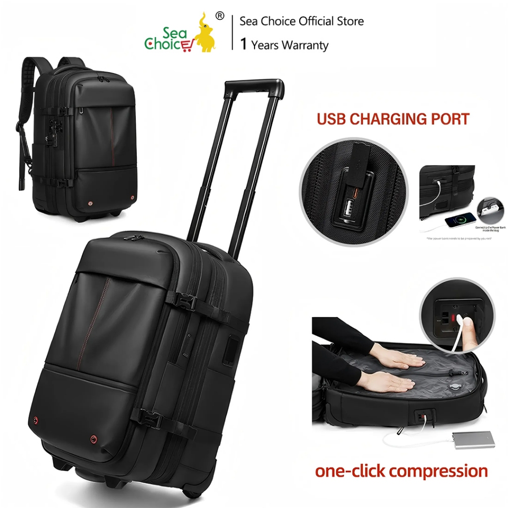 SEACHOICE 2-in-1 Multifunction Waterproof Trolley Backpack Vacuum Bag ...
