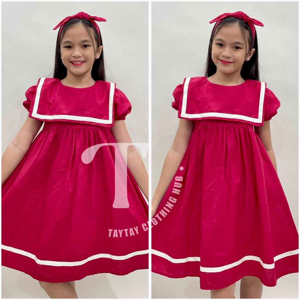 Luca Sailor S/ML/XL (2-12y/o) Marine Collar with HeadBand Dress ...