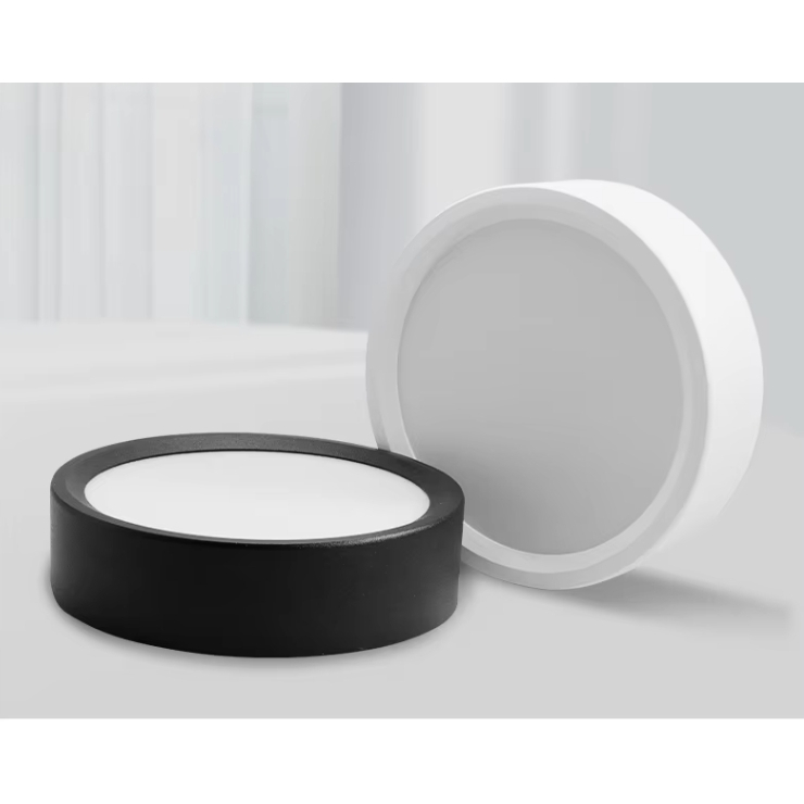 LED Downlight Round Surface Panel Lights White/Black Case | Shopee ...