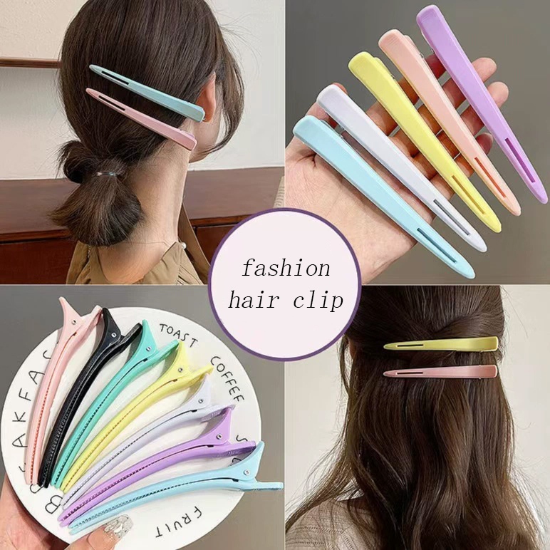 Candy colour 12cm Hair Clip simple side clip make up face wash flat ...