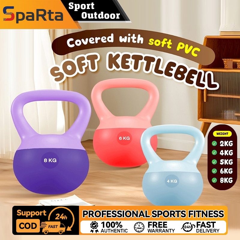 Soft PVC Kettlebell Dumbbell Set 2-12KG for Training Shaping Squat Home ...