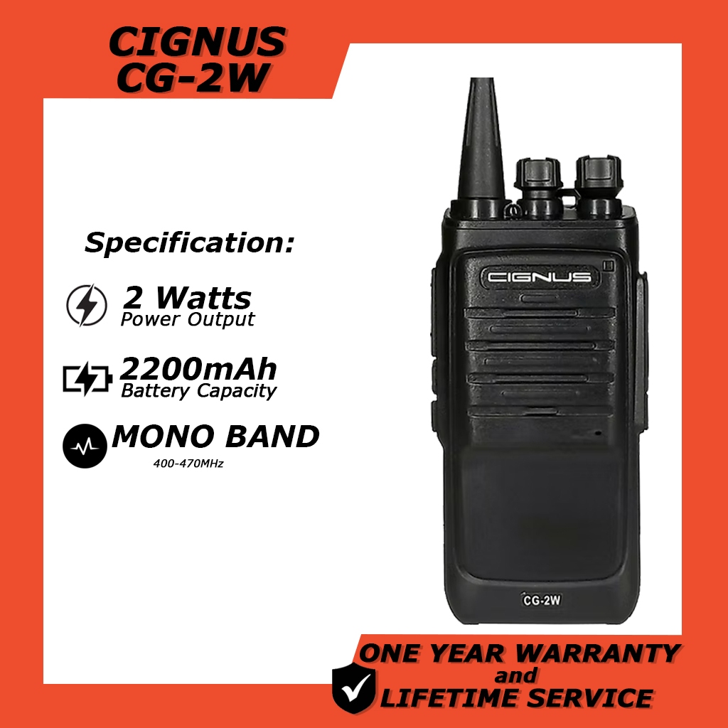 CIGNUS CG-2W SHORT RANGE TWO WAY RADIO | Shopee Philippines