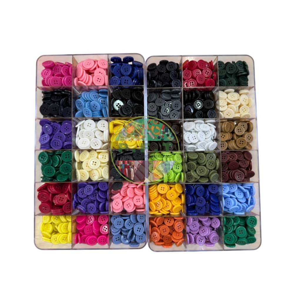Group (1) Chalk Buttons #171 4 holes Size 24L (15 mm) 144pcs per pack ...