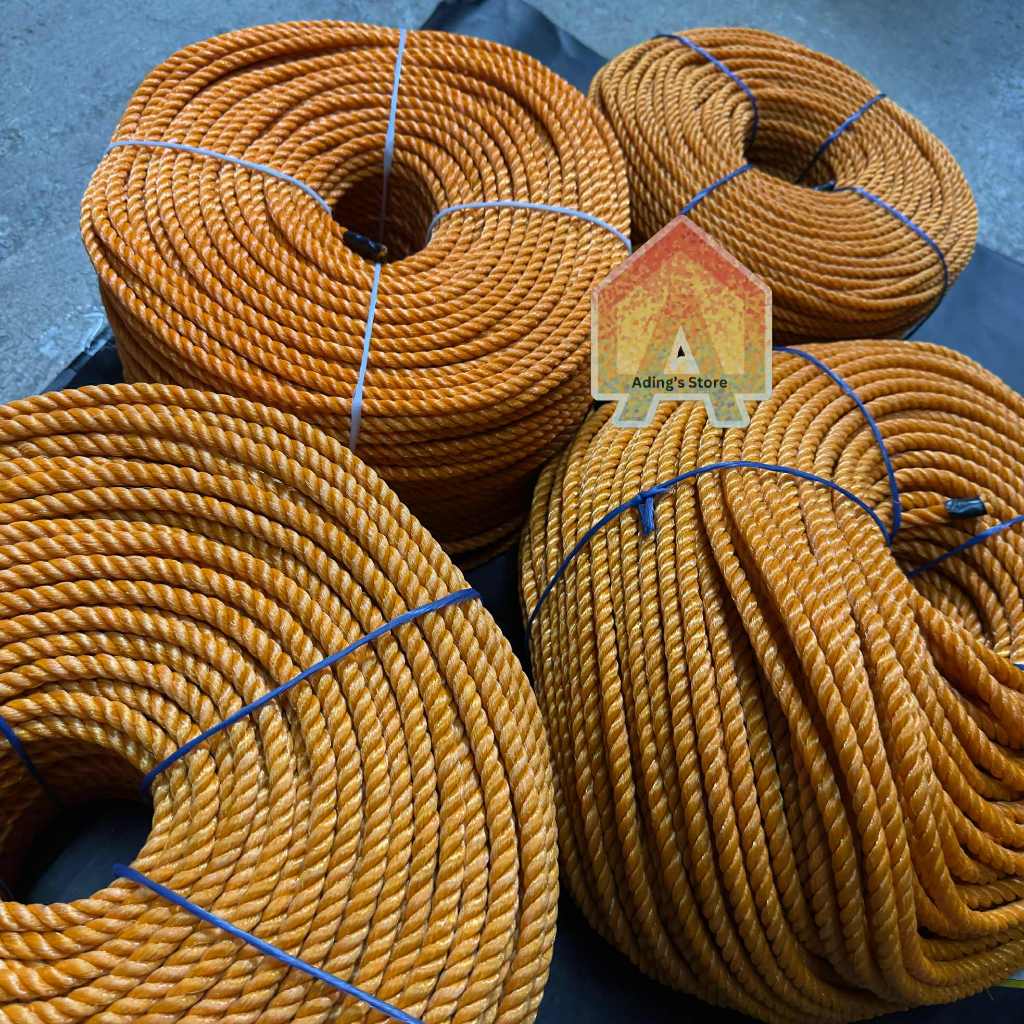 WHOLE ROLL NYLON ROPE PISI TALI POLYETHYLENE HEAVY DUTY SIZE 10 12 14 ...