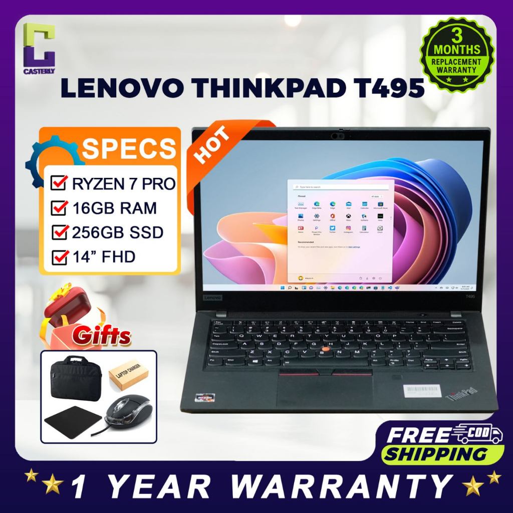 LENOVO THINKPAD T495 RYZEN 7 PRO | 8/16GB RAM + 256/512GB SSD | 1 YEAR ...