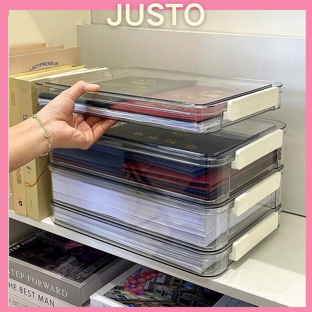 Document Certificate Storage Box Acrylic Receipt File Case Clear ...