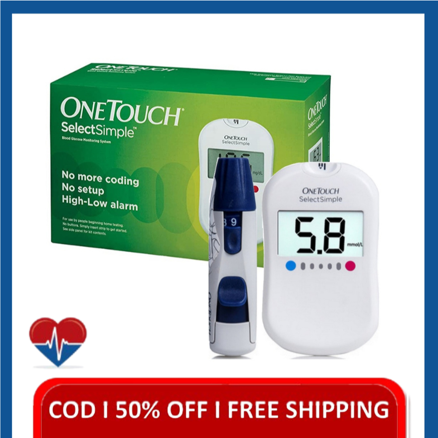 One Touch Select Simple Glucometer Machine or One Touch Select Strops ...