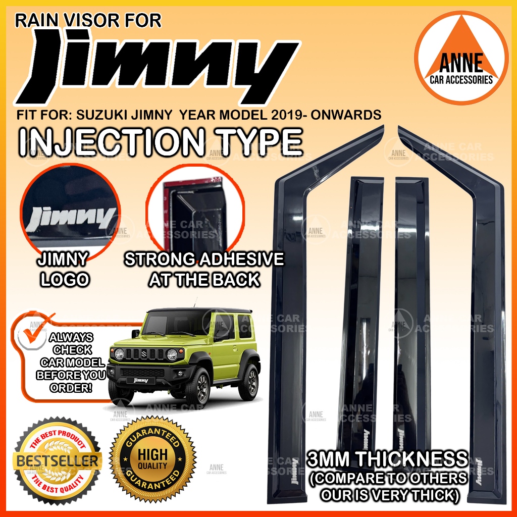Window Rain Visor for Suzuki Jimny 2019 - Onwards 3 Doors Only ...