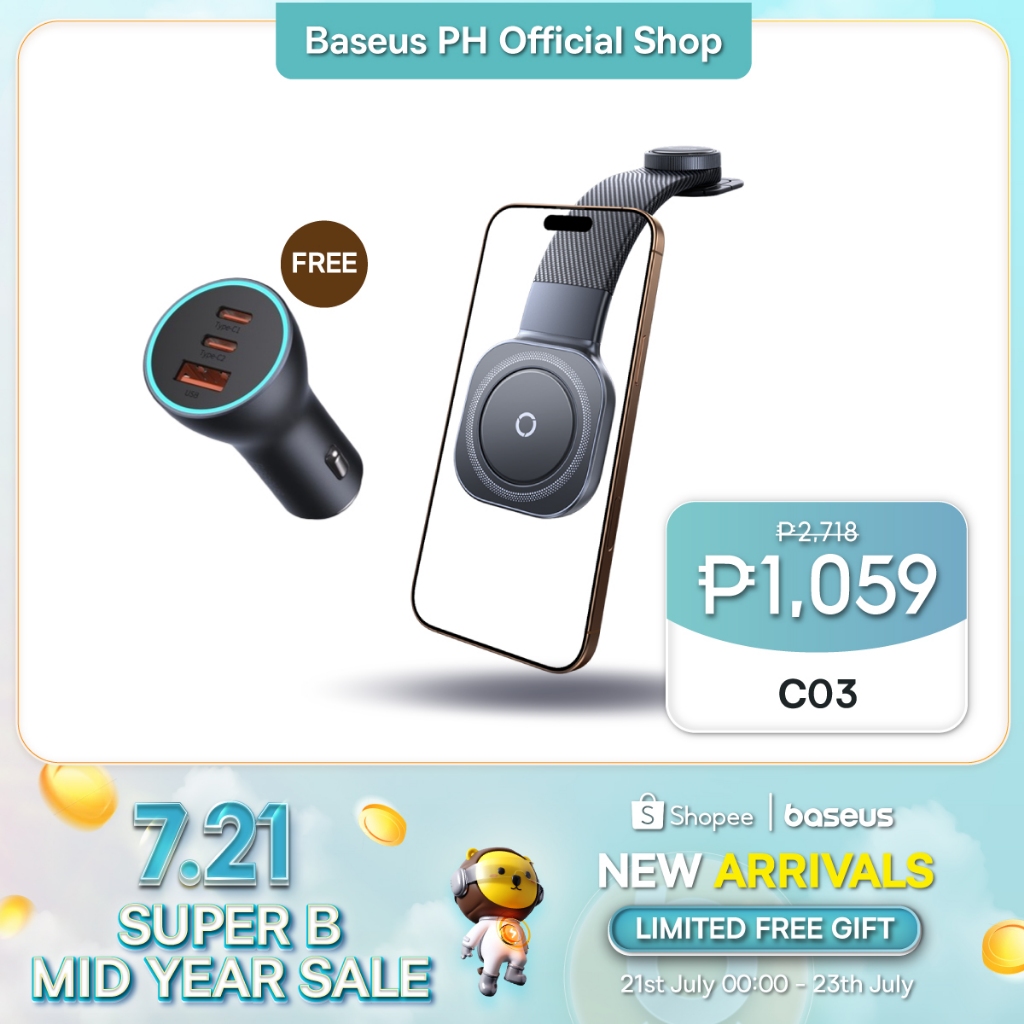 Baseus PrimeTrip C03/C03s Magnetic Car Mount Adjustable Magnet Car ...