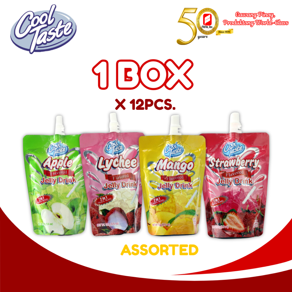1 Box Assorted - 12pcs of Cool Taste Jelly Drinks - 160g | Shopee ...
